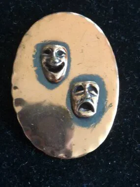 Jewelry | Vintage Theatre Mask Genuine Brooch | Poshmark